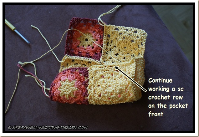 stefanina's dream: Free round little pocket in granny square : tutorial